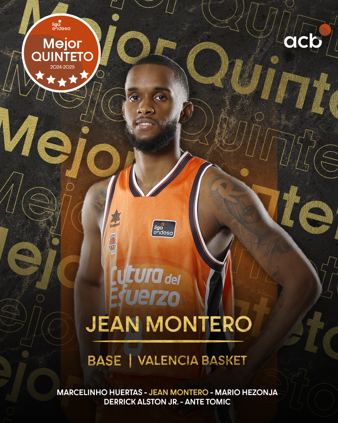 Jean Montero, elegido en el Mejor Quinteto de la Liga Endesa 2024-25 ...